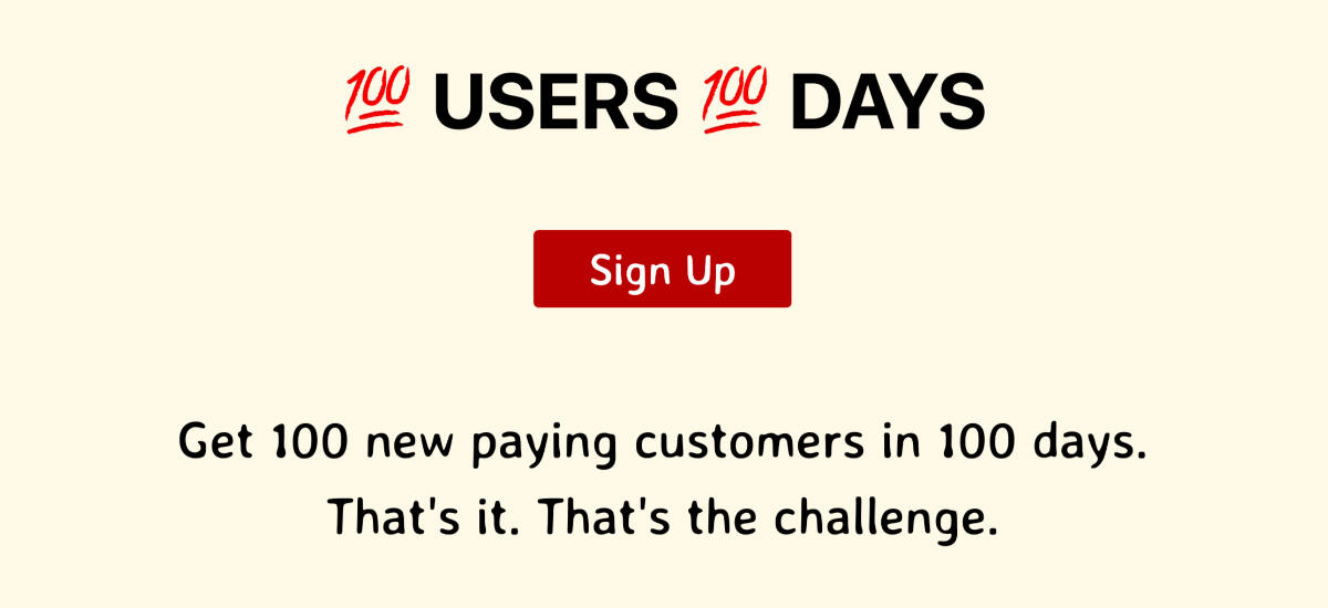 100 users 100 days - Round 1, 2021